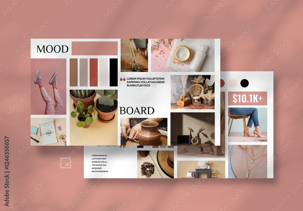 Simple Moodboard Layout Stock Template | Adobe Stock