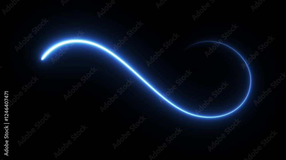 rotating curved infinite Mobius strip. Abstract art background. digital ...