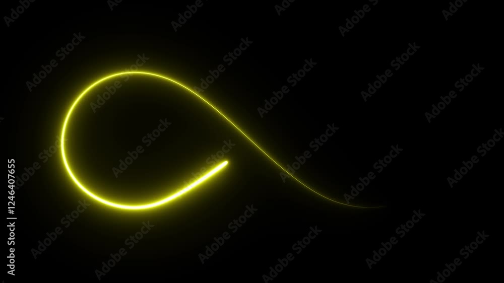 rotating curved infinite Mobius strip. Abstract art background. digital ...