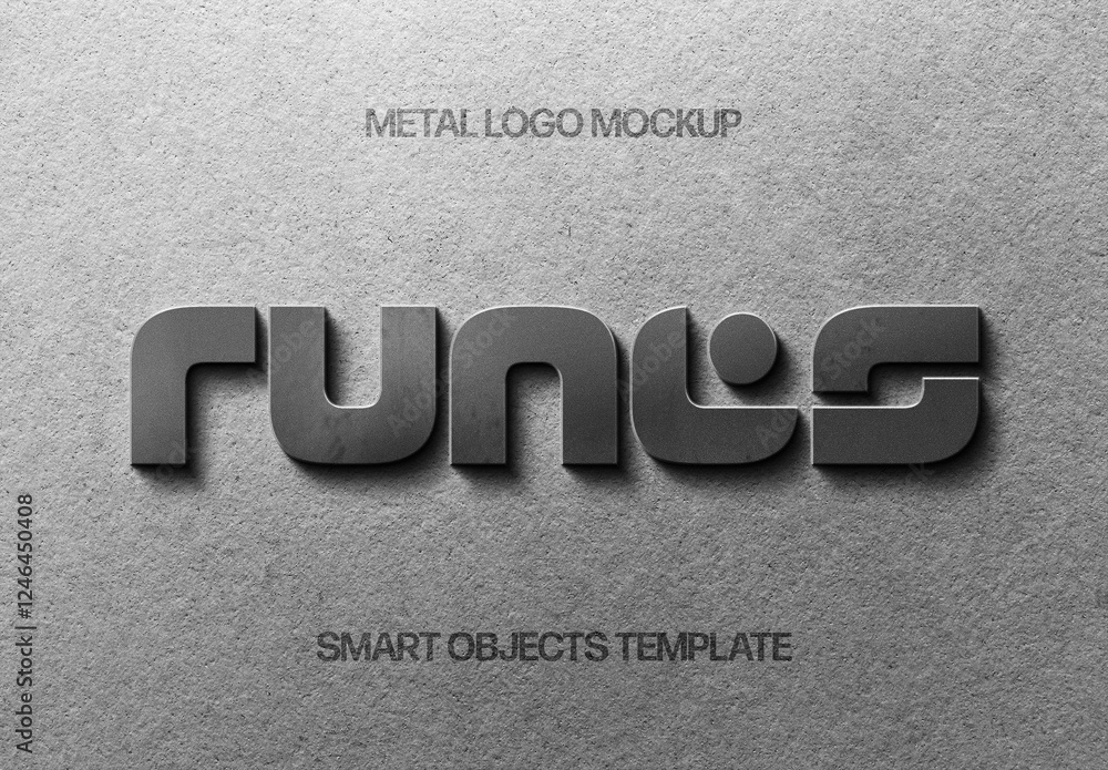 Sharp Steel Text & Logo Mockup Stock Template | Adobe Stock