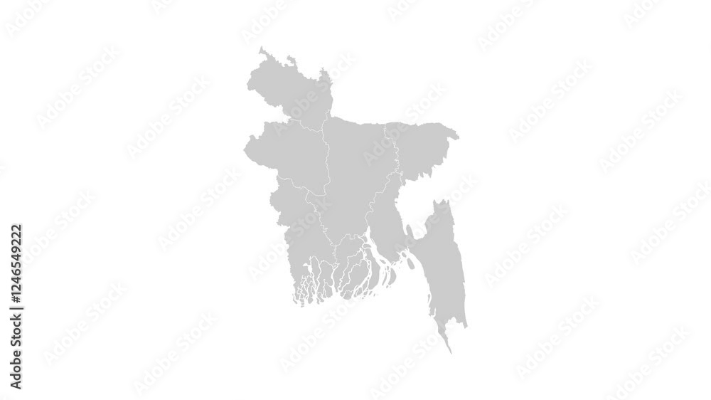 Bangladesh map animation. Animation of Connecting all areas into a ...