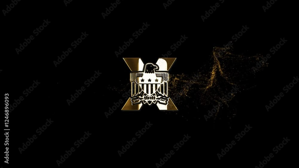 X Logo Design, Modern X Logo Animation, Golden Eagle Flag Animation ...