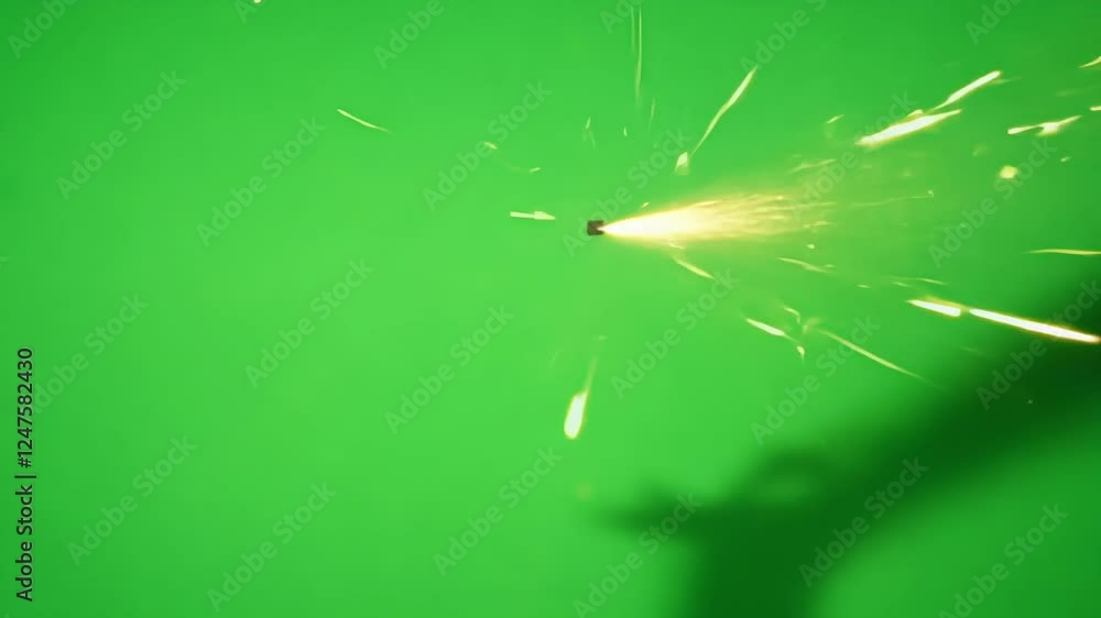 Spark flashes flickering and rotating casting playful shadows on the ...