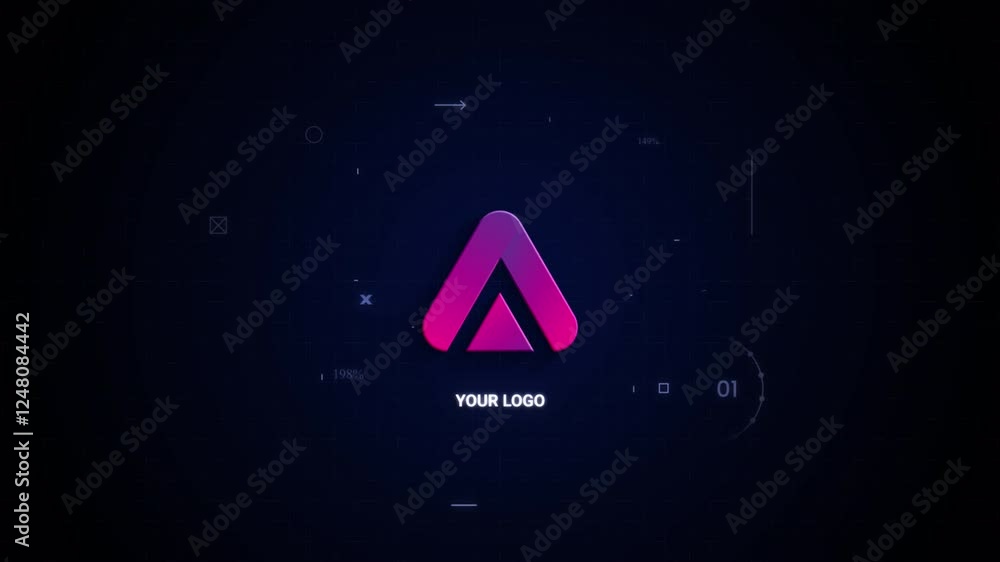 creative 3d new logo reveal animation template for Logo or Tittle placement, electric splash ...