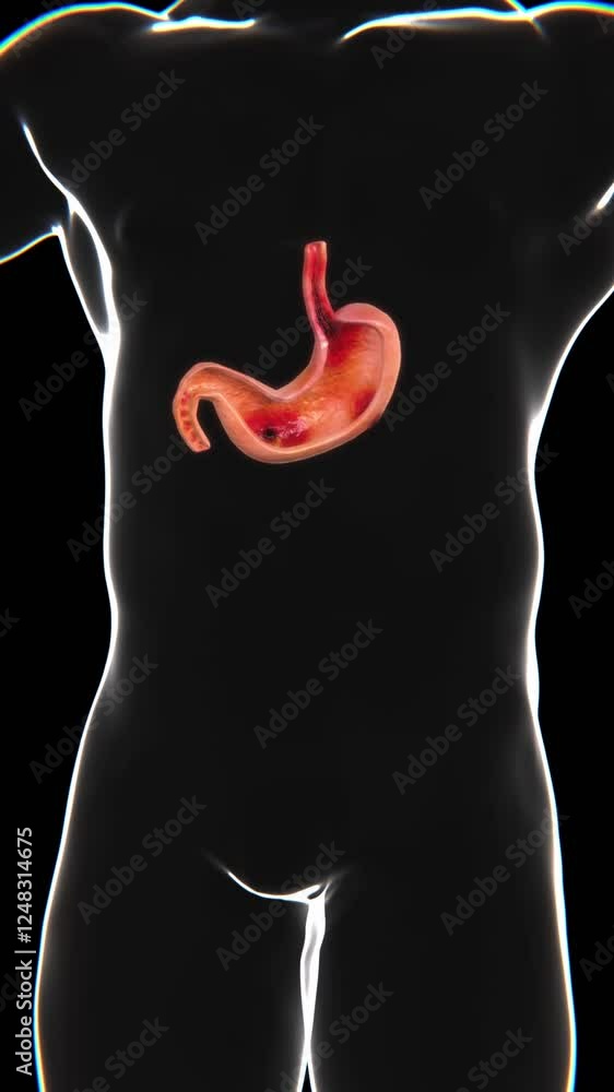 Peptic Ulcers Indication Video | Multiple Ulcers in stomach in Vertical ...