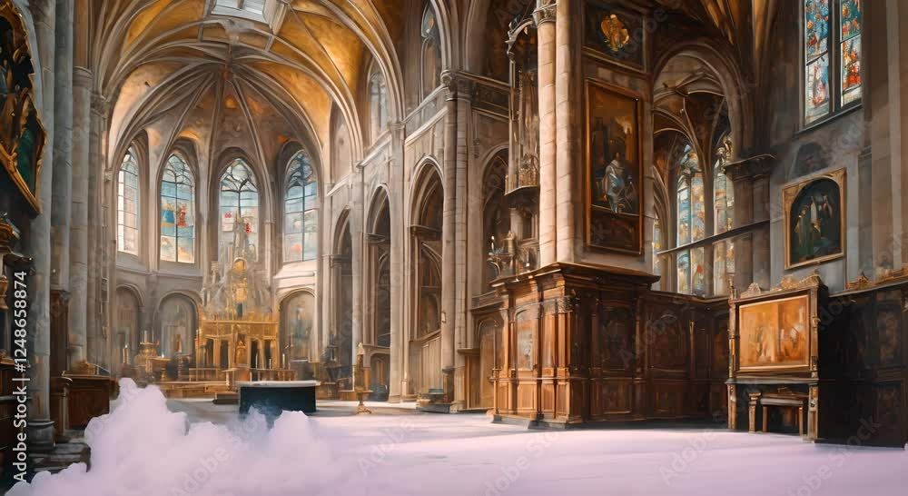 Magnificent Church Interior: A Masterpiece of Architectural Design and ...