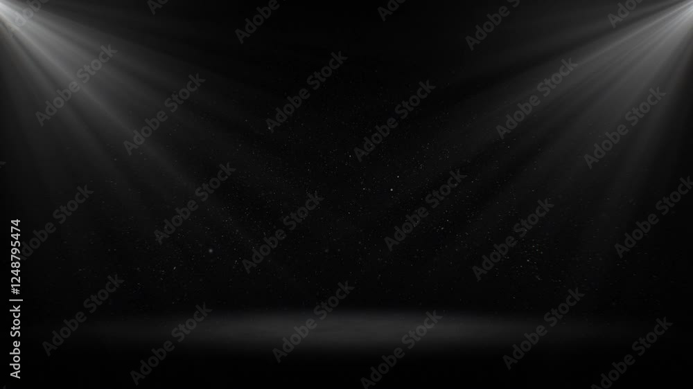 Spotlights Abstract Stage in the Dark Seamless. Scene with White Volume ...