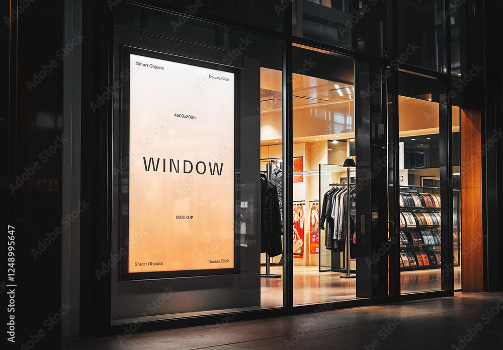 Storefront Screen Mockup With Generative AI Stock Template | Adobe Stock