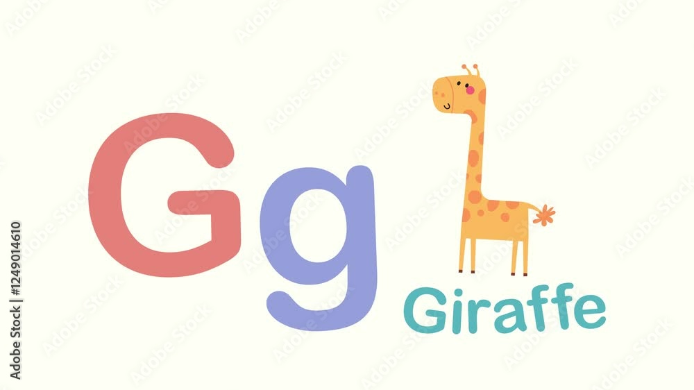 Fun ABC animated learning alphabet G for kids. Engaging nursery rhymes ...