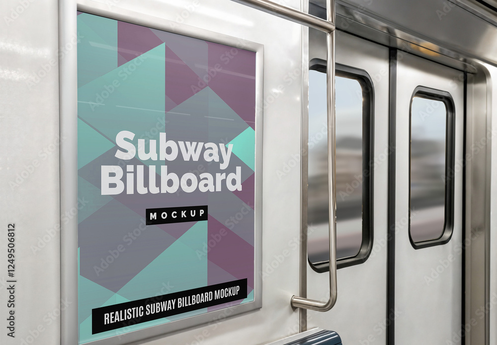 Subway Billboard Mockup 41 Stock Template | Adobe Stock