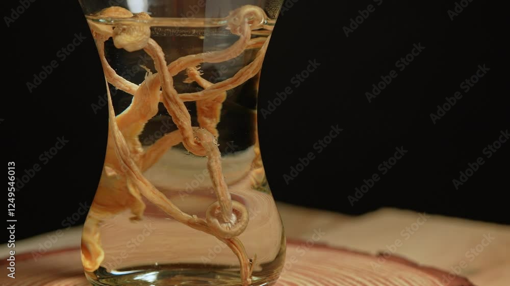 Psilocybin mushroom tea effects therapy concept. Psychedelic medical ...