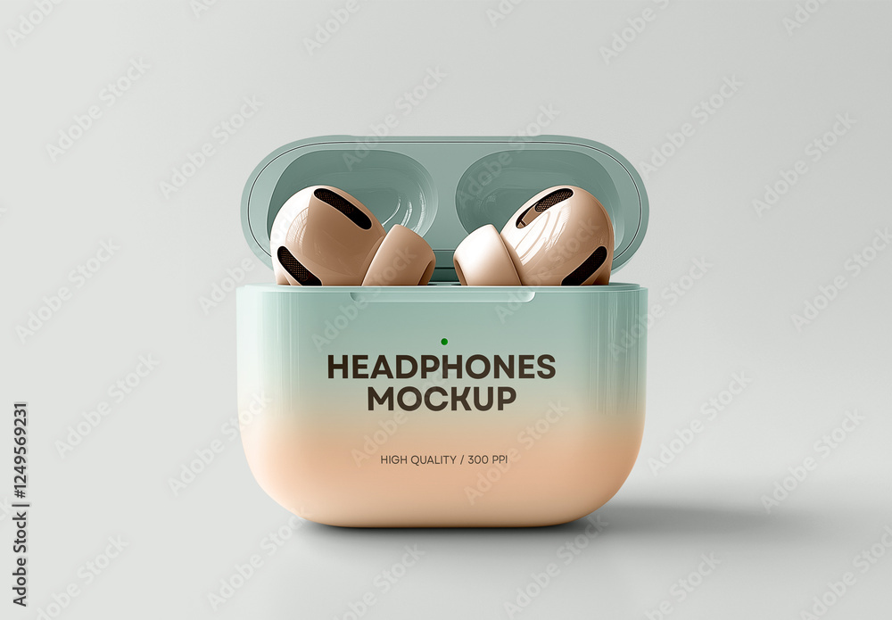 Wireless Headphones, Earphones & Earbuds Mockup – High-Quality Template ...