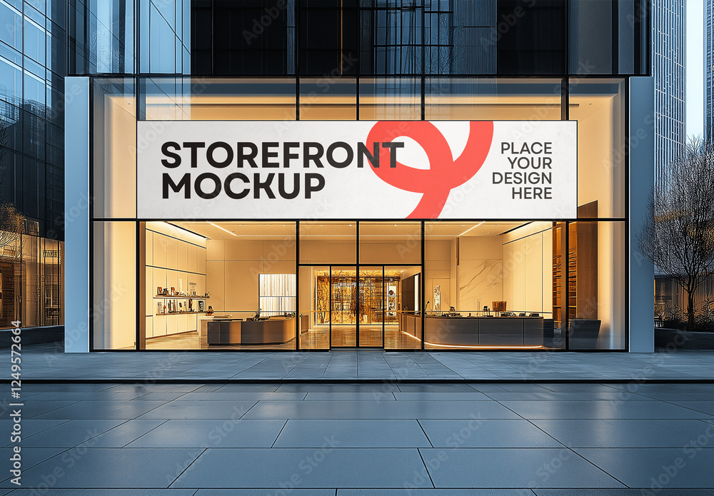 Modern Storefront Banner & Billboard Mockup – High-Quality Outdoor ...