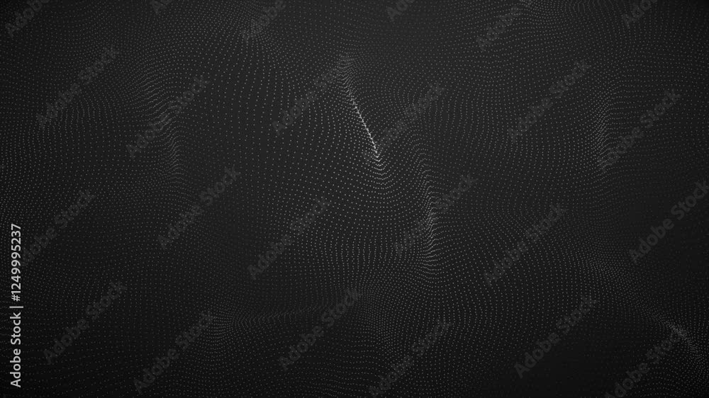 Dark gray animated background with a stream of white transparent ...