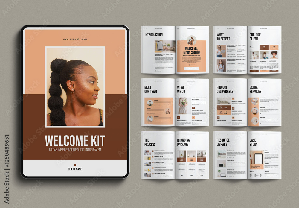 Digital Welcome Kit Template Design Layout Stock Template | Adobe Stock