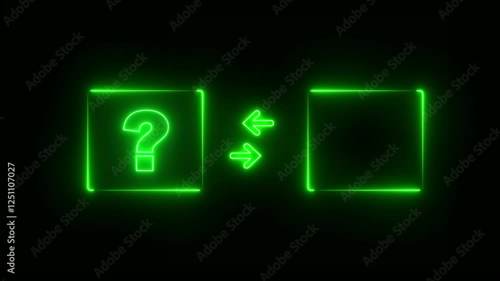 Question Mark rectangle frame Motion Element transparent background ...