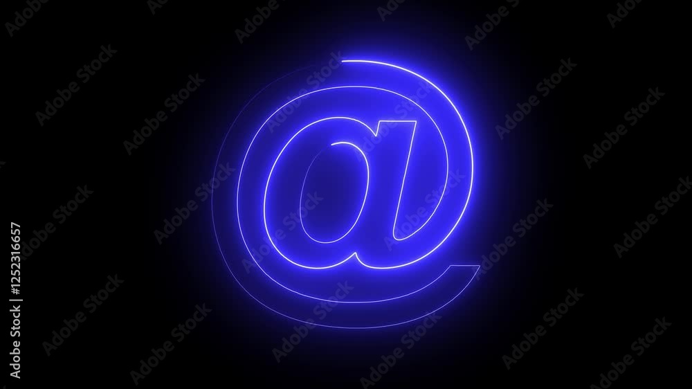 Digital Explosion With E-Mail Symbol and Radiant Colorful Light Beams ...