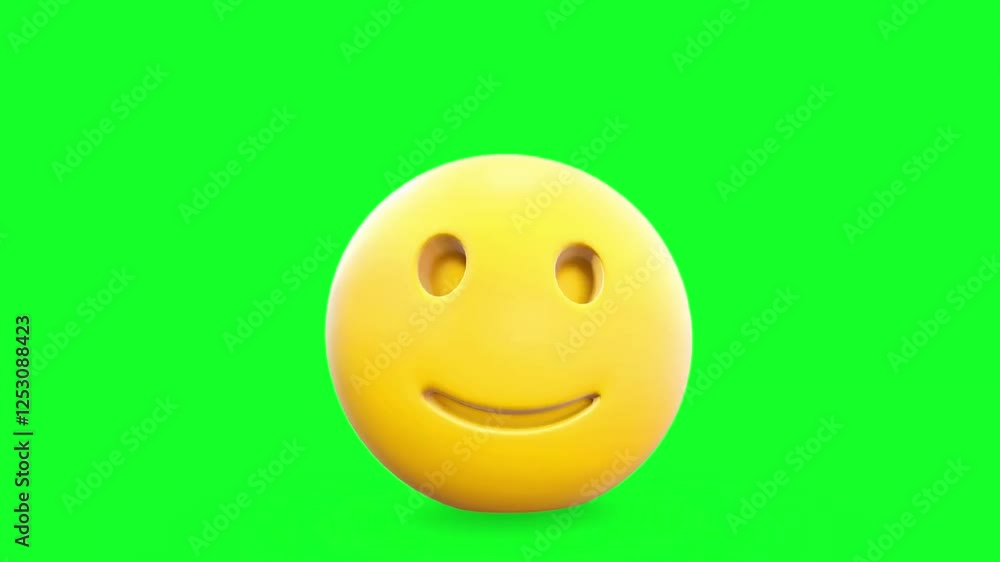 Inverted 3D emoji animation on green screen background Stock Video ...
