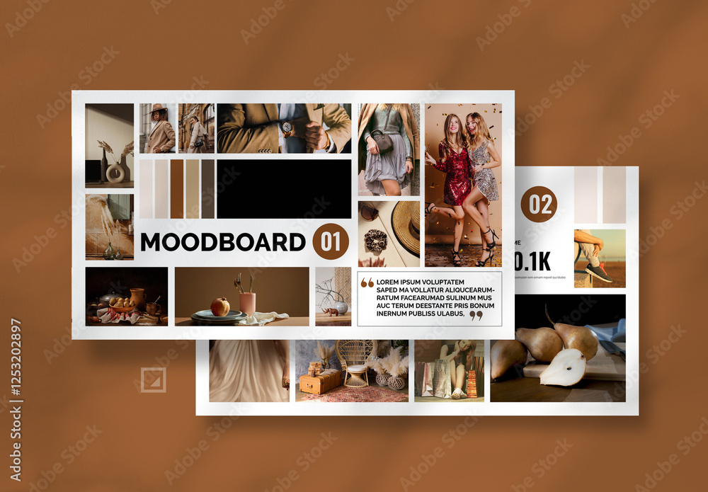 Colorful Moodboard Layout Stock Template | Adobe Stock