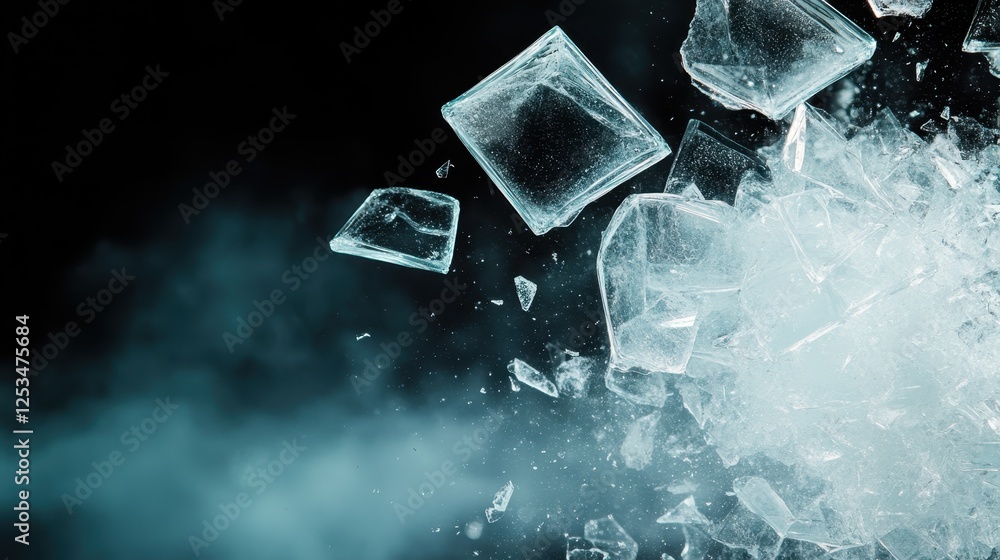 Photo & Art Print Floating shards of glass capture an ethereal quality ...