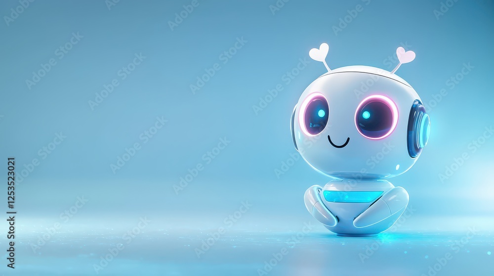 Poster Emotionally intelligent AI, a futuristic chatbot responding with ...