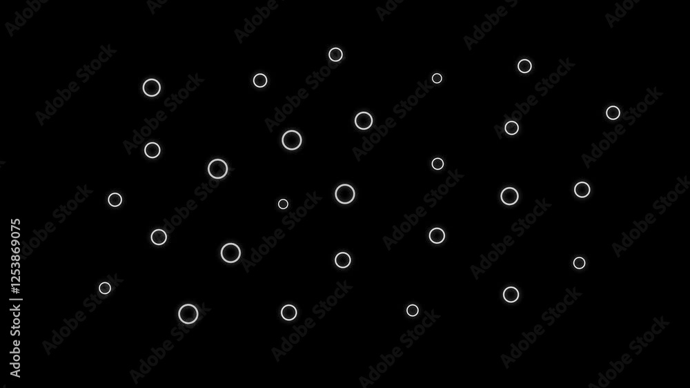 Rippling circles on transparent, 4k Animation blast circel pop up loop ...