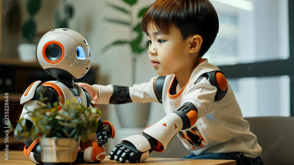 Artificial intelligence. Educational robot aids child's learning ...