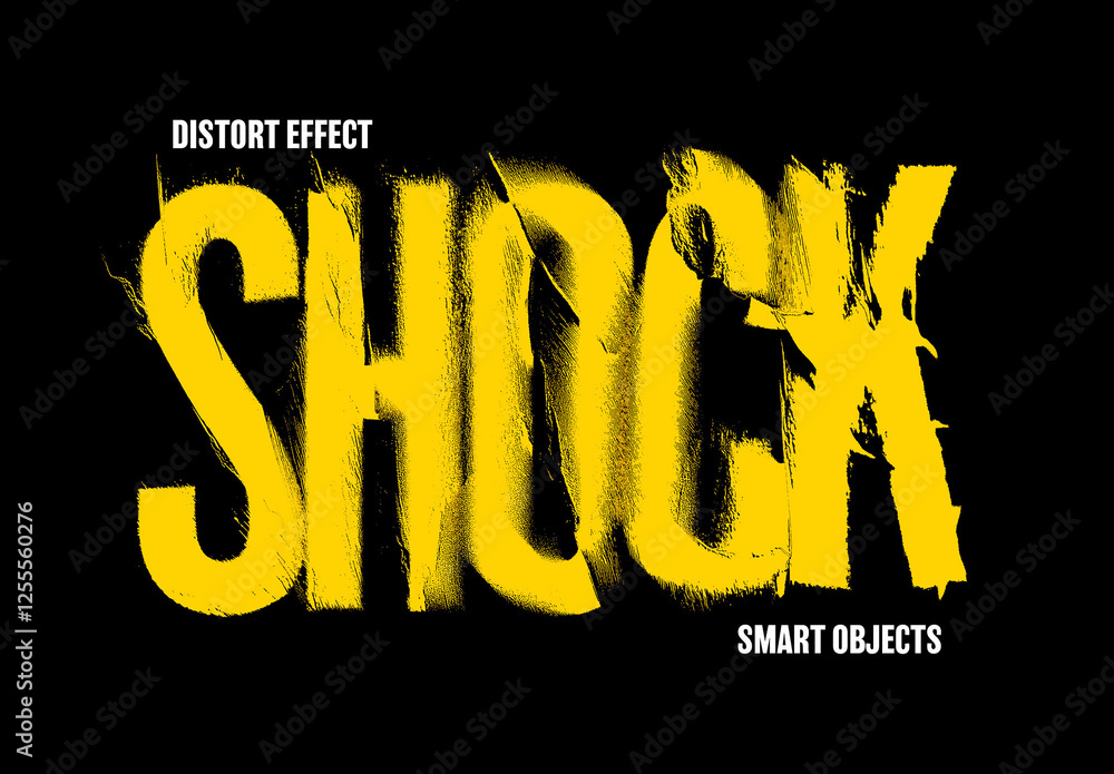 Distorted Machine Photoshop Effect Mockup Stock Template | Adobe Stock