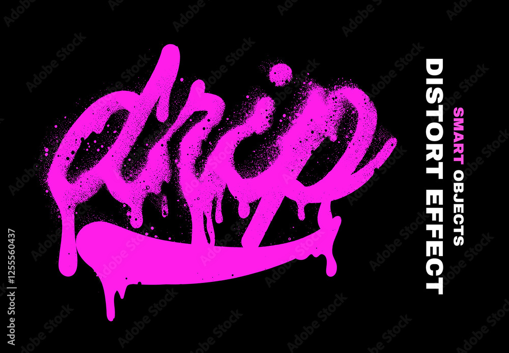 Distort Photoshop Effect Mockup Stock Template | Adobe Stock