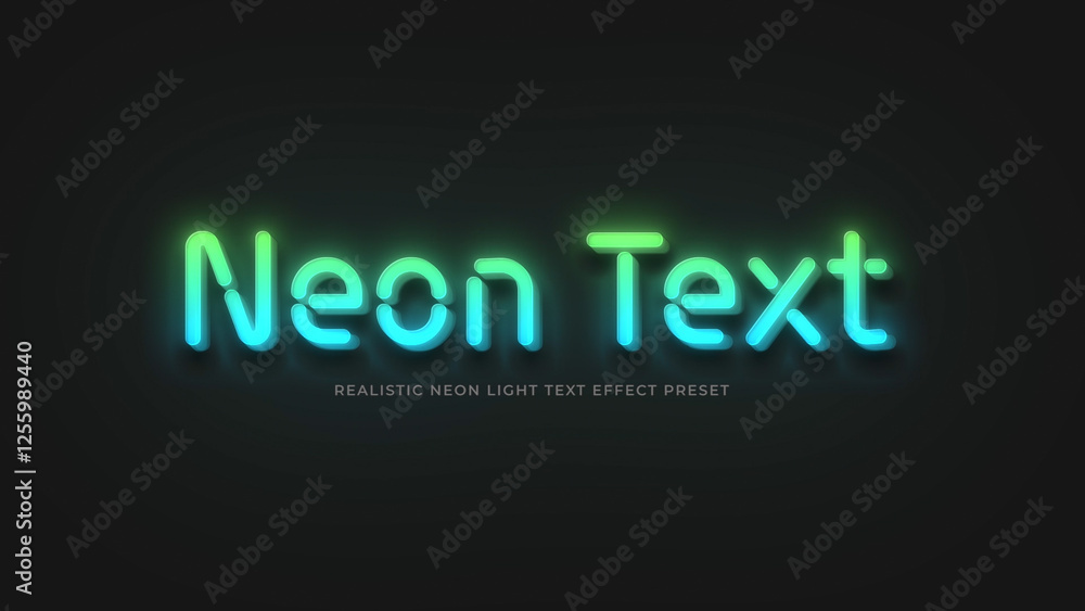 Realistic Neon Light Text Effect Preset Stock Template | Adobe Stock