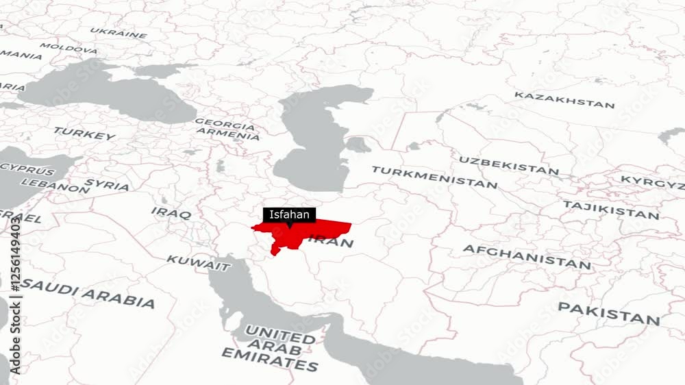 Isfahan Map Animation Exploring Key Landmarks and Historic Sites in ...