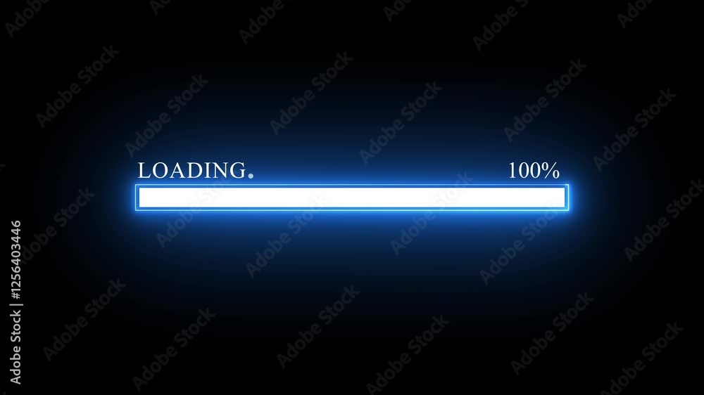 Loading bar and progressing animation bar . loading bar with counting ...