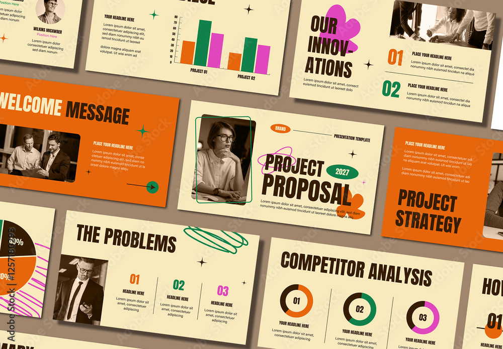 Professional Project Proposal Presentation Template Stock Template ...