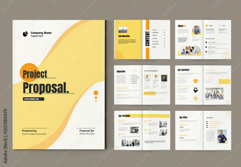 Project Proposal Layout Stock Template | Adobe Stock