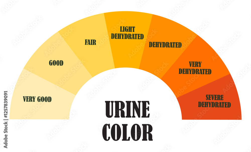 Poster Urine color chart sign symbol collection set on white background ...