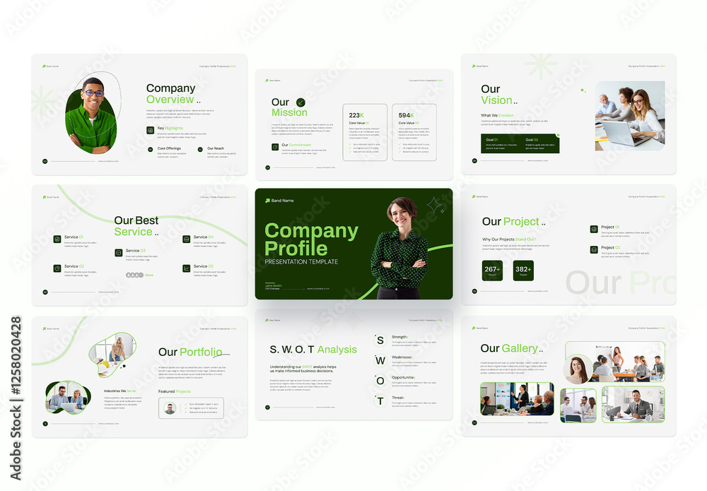 Company Profile Presentation Design Stock Template | Adobe Stock