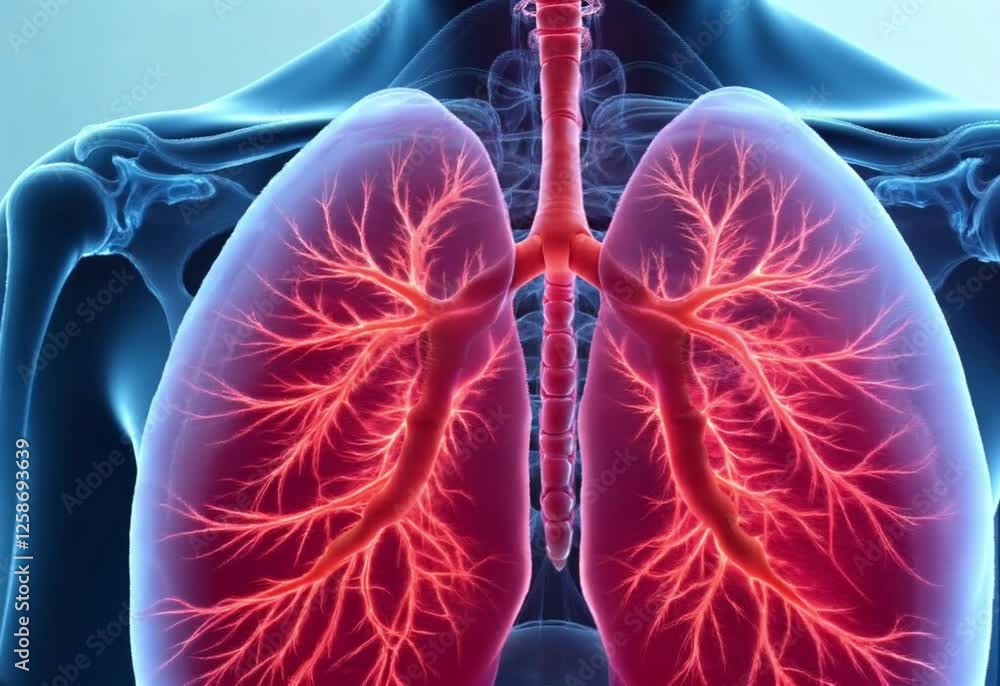 Human Lungs and Heart Anatomy, internal organs of the human body ...