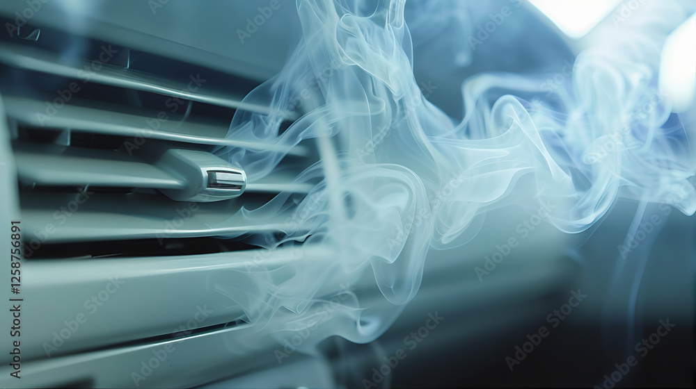 Poster classic car dashboard with AC ventilation outlets, and dashboard ...