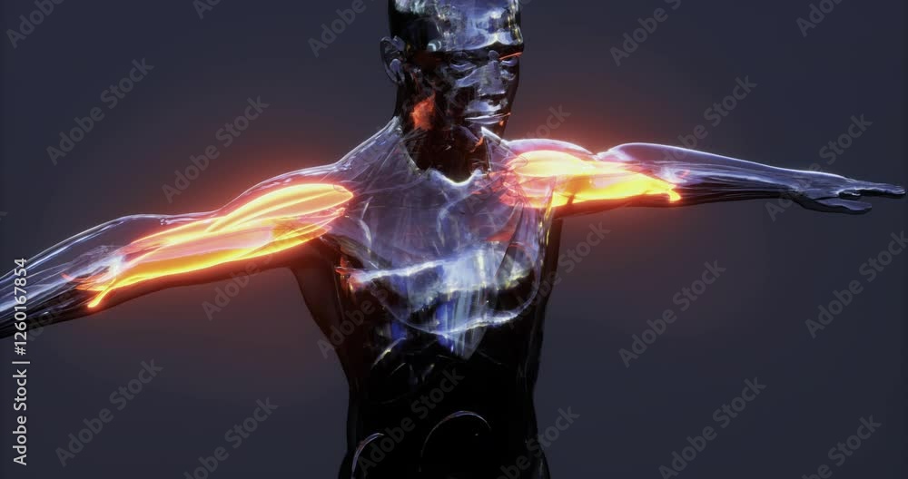 This representation showcases the intricate structure of human body ...
