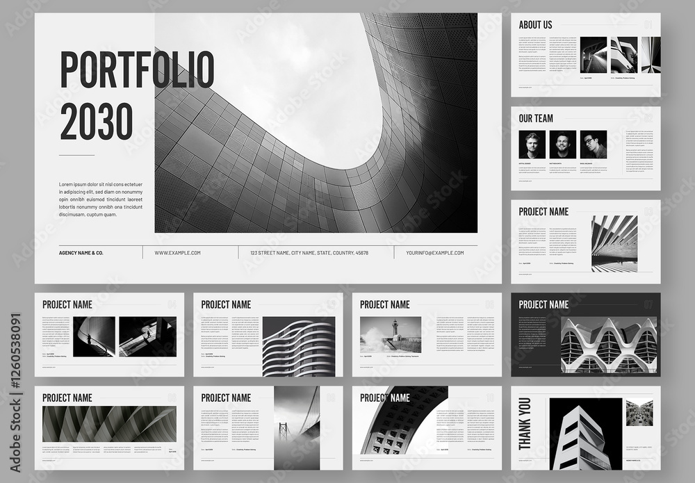 Portfolio Presentation Layout Stock Template | Adobe Stock