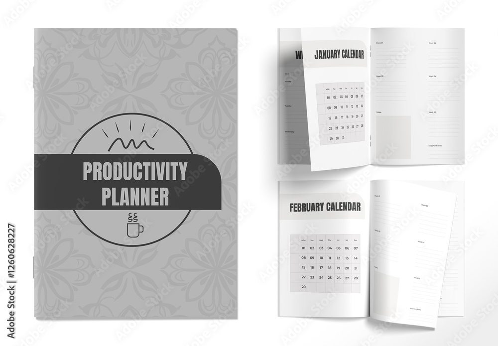 Editable Journal Planner Layout Stock Template | Adobe Stock