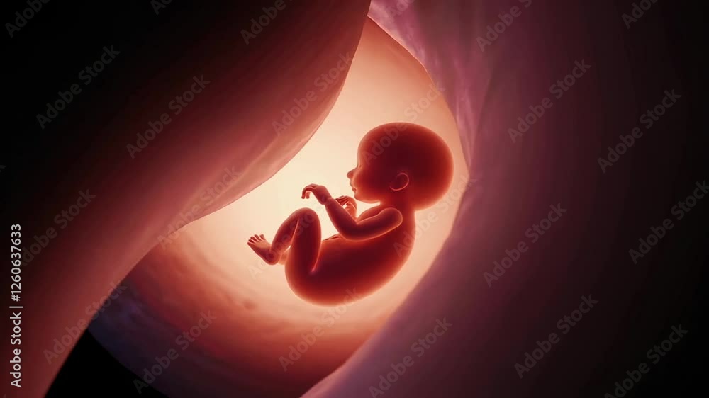 Medical visualization revealing human fetal growth stages through ...