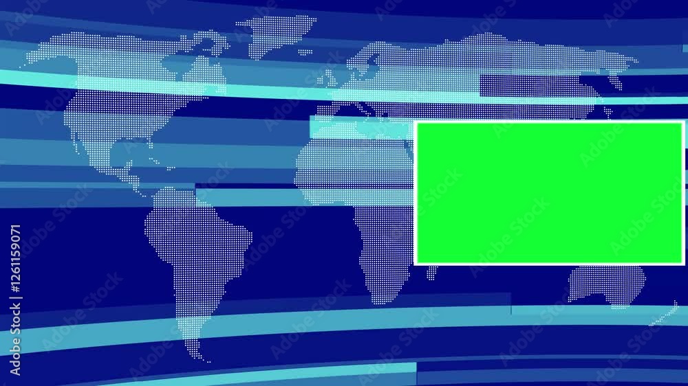 Breaking News Modern Virtual Studio Set animation. Breaking News ...