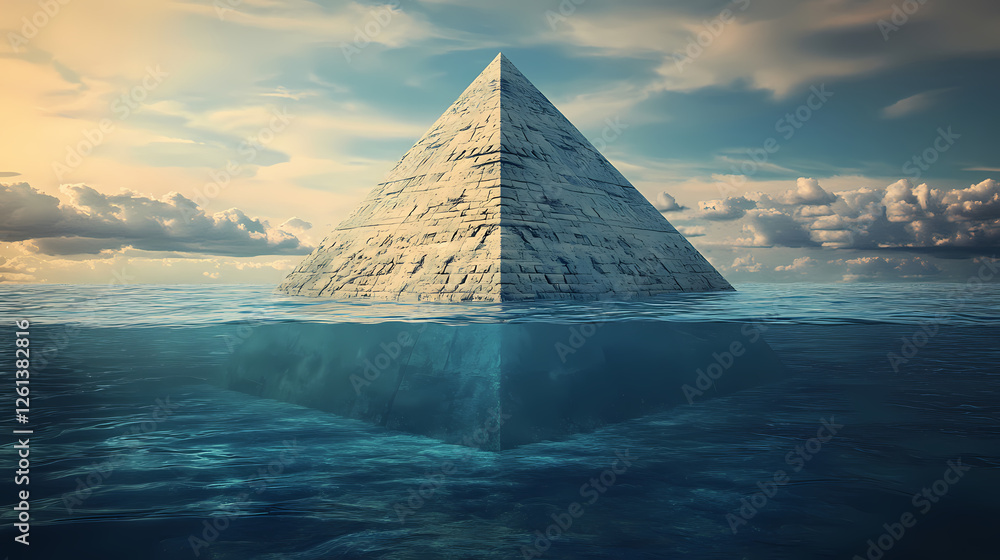 Photo & Art Print The seabed's ancient pyramid, a remnant of a vanished ...