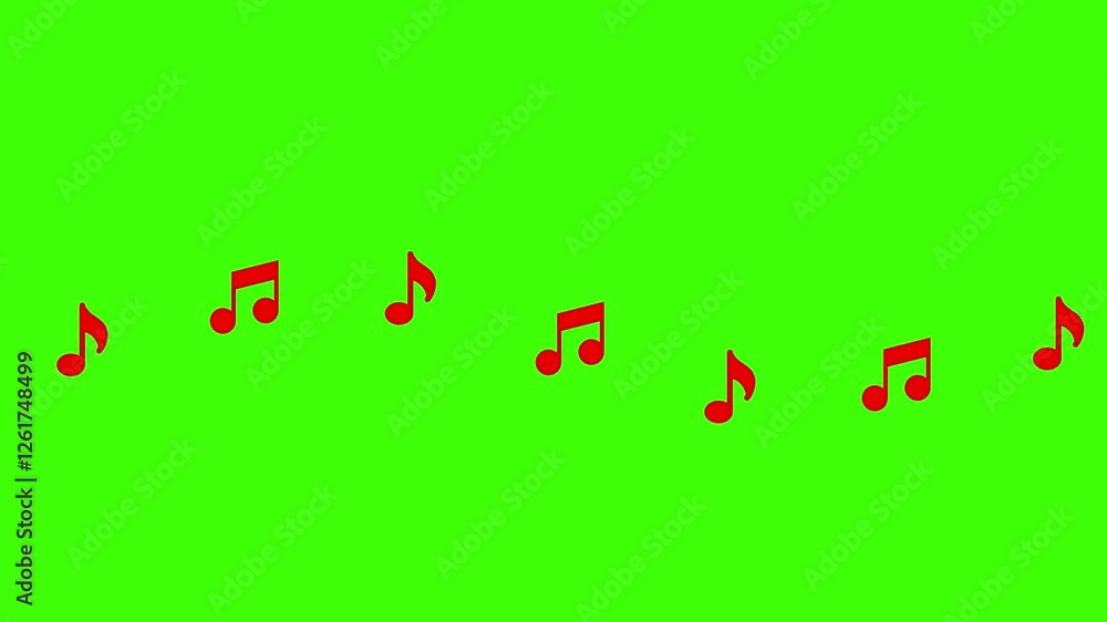 Musical notes flying from center, Musical notes streaming up in melody ...