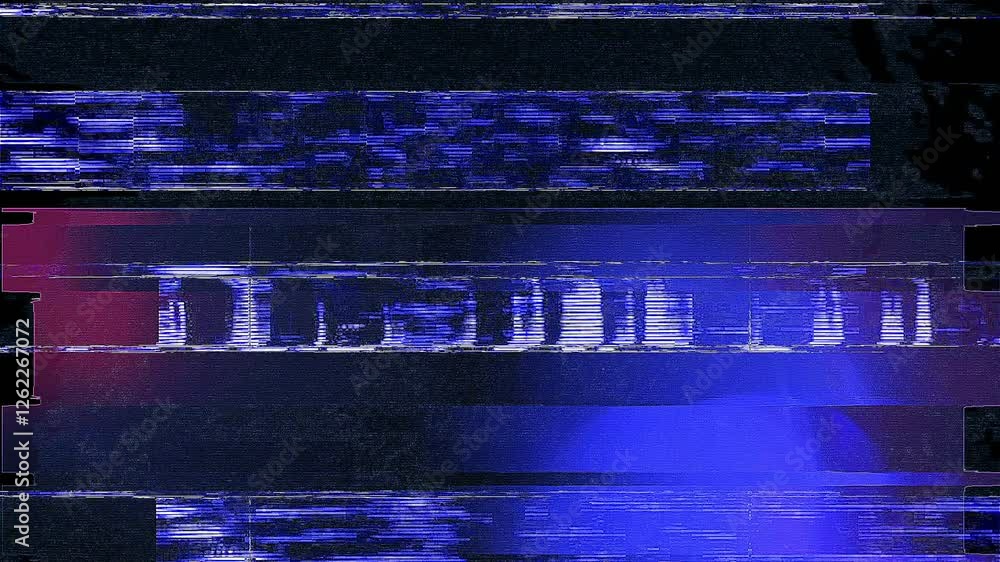 4K Digital Glitch Transition Alpha Channel – VHS Flicker, RGB Split ...