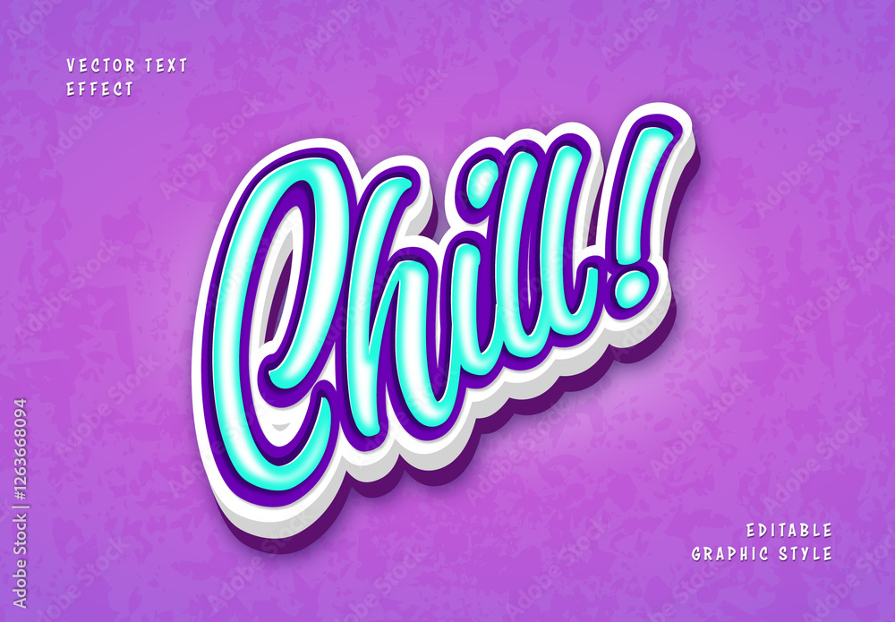 Blue And White Graffiti Font Playful Script Text Effect Stock Template ...