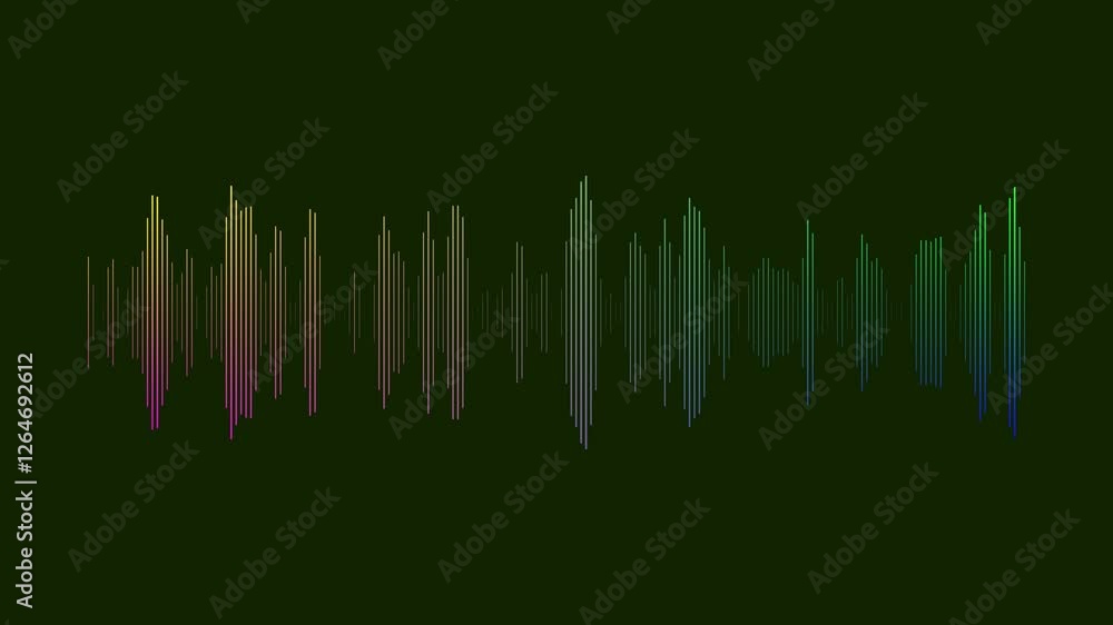 4K Sound Waves Animation, Oceanic Waveform Visual for Audio-Driven ...