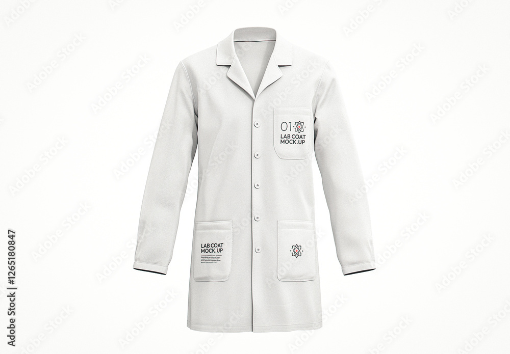 Lab Coat Mockup Stock Template | Adobe Stock