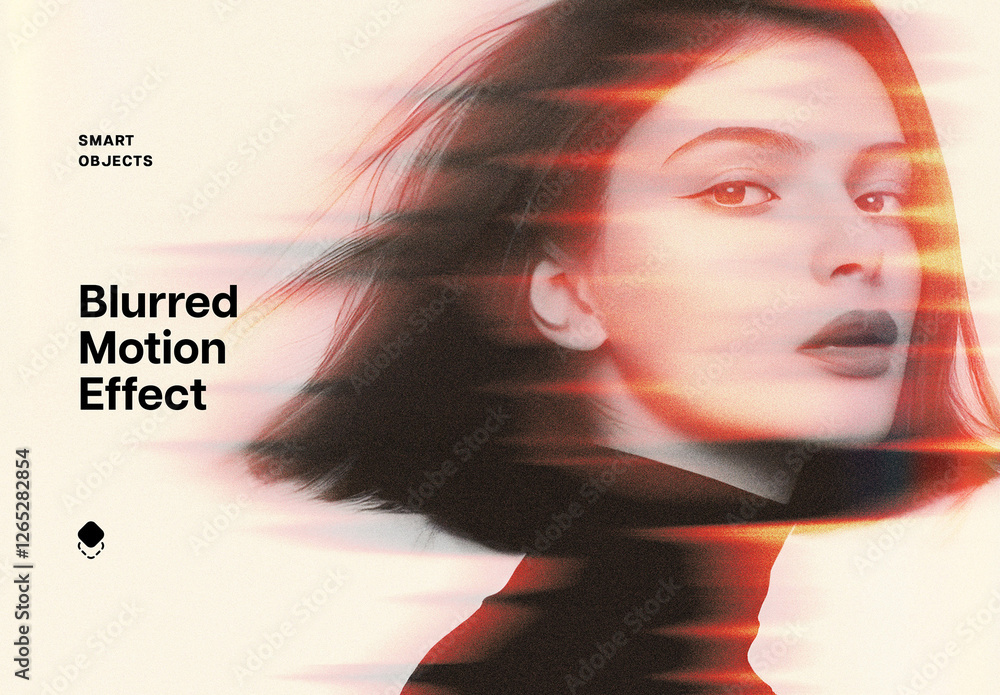 Blur Motion Photo Effect Mockup Stock Template | Adobe Stock
